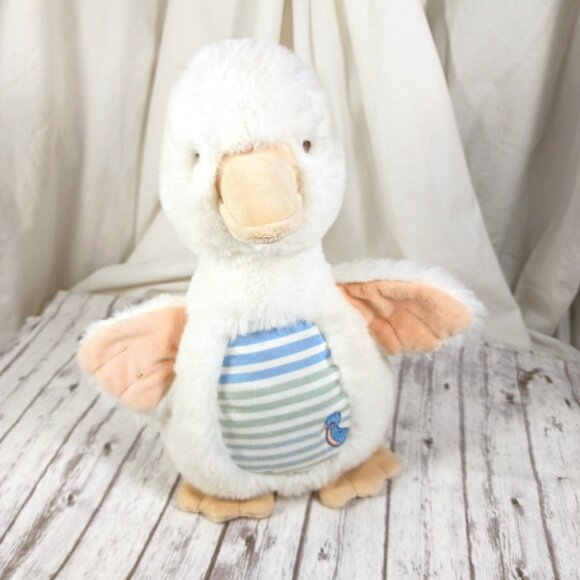 Douglas | Toys | Douglas Baby Gibson Goose Plush White Peach Wings Blue ...